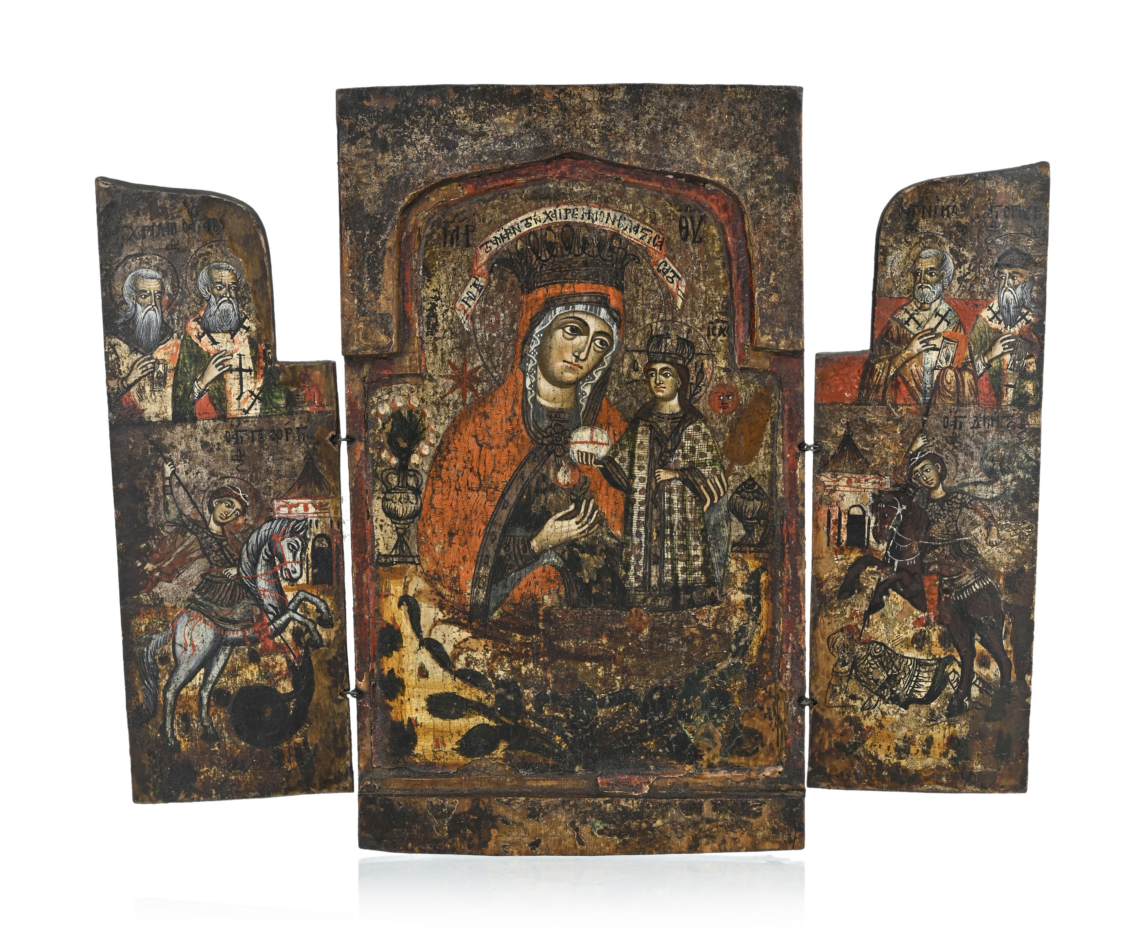 V_ierge à l’enfant, saints Georges, Dimitr_i,… | Piguet