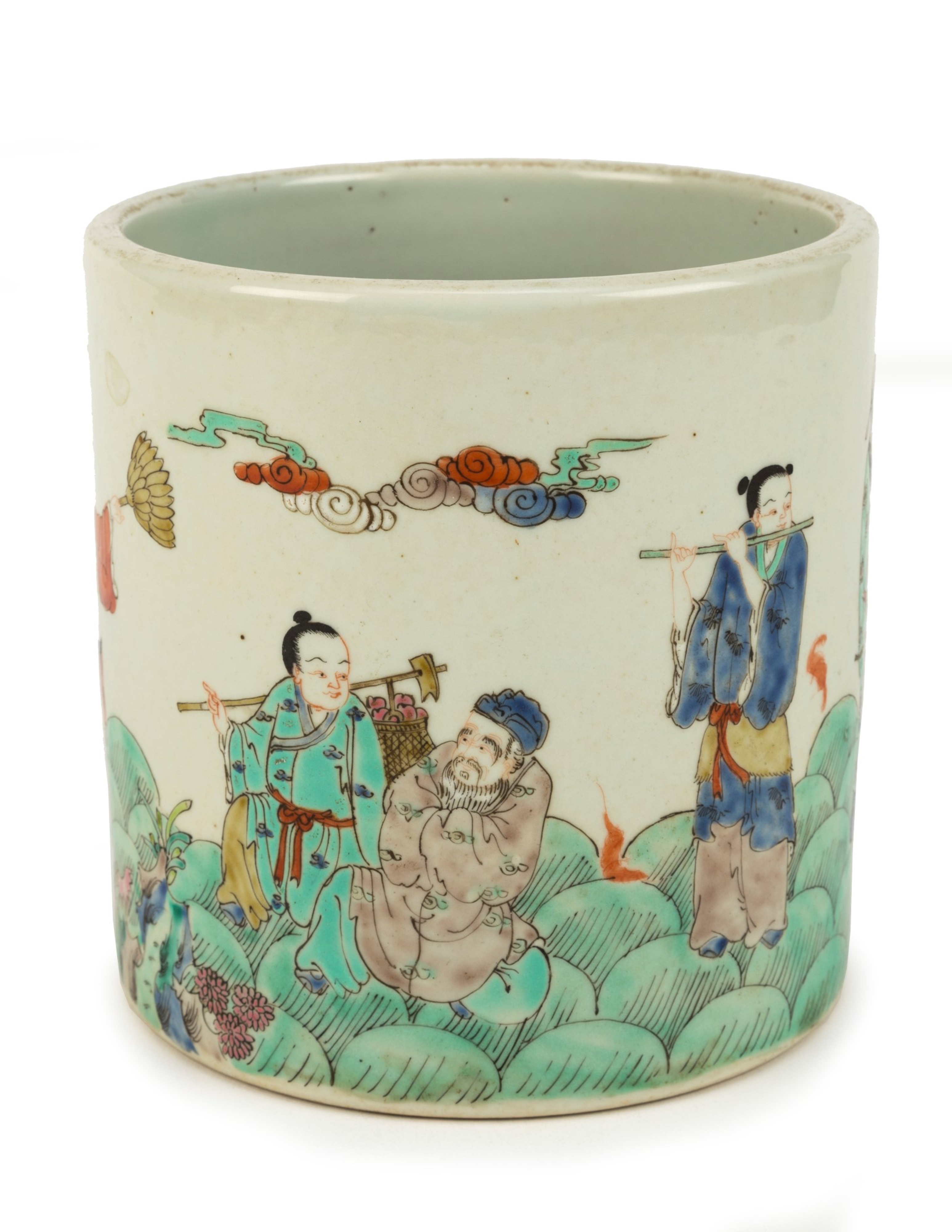 Bitong en porcelaine famille verte, Chine, XIX-XXe… | Piguet
