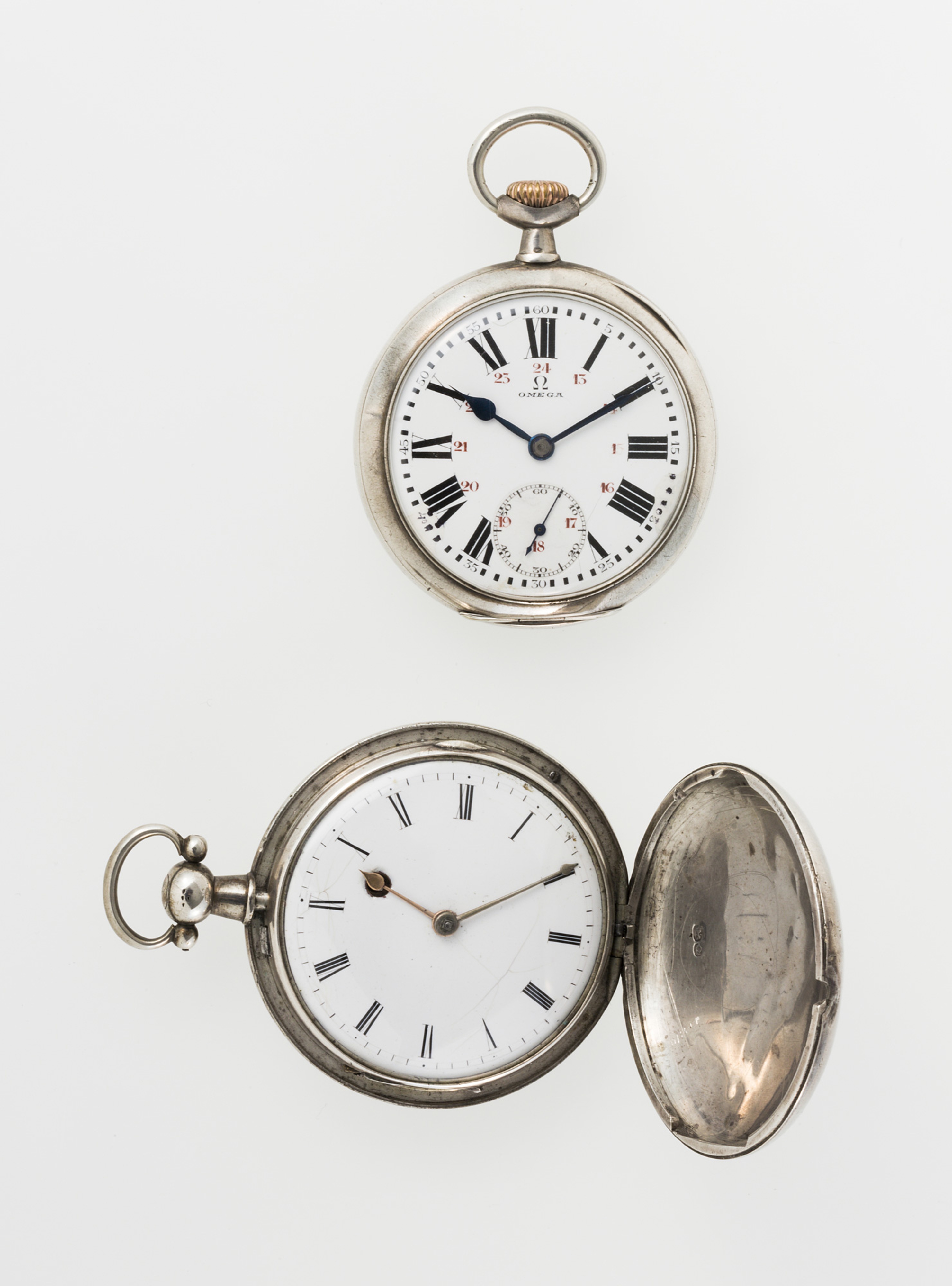 Omega, montre de poche de cheminot en argent début… | Piguet