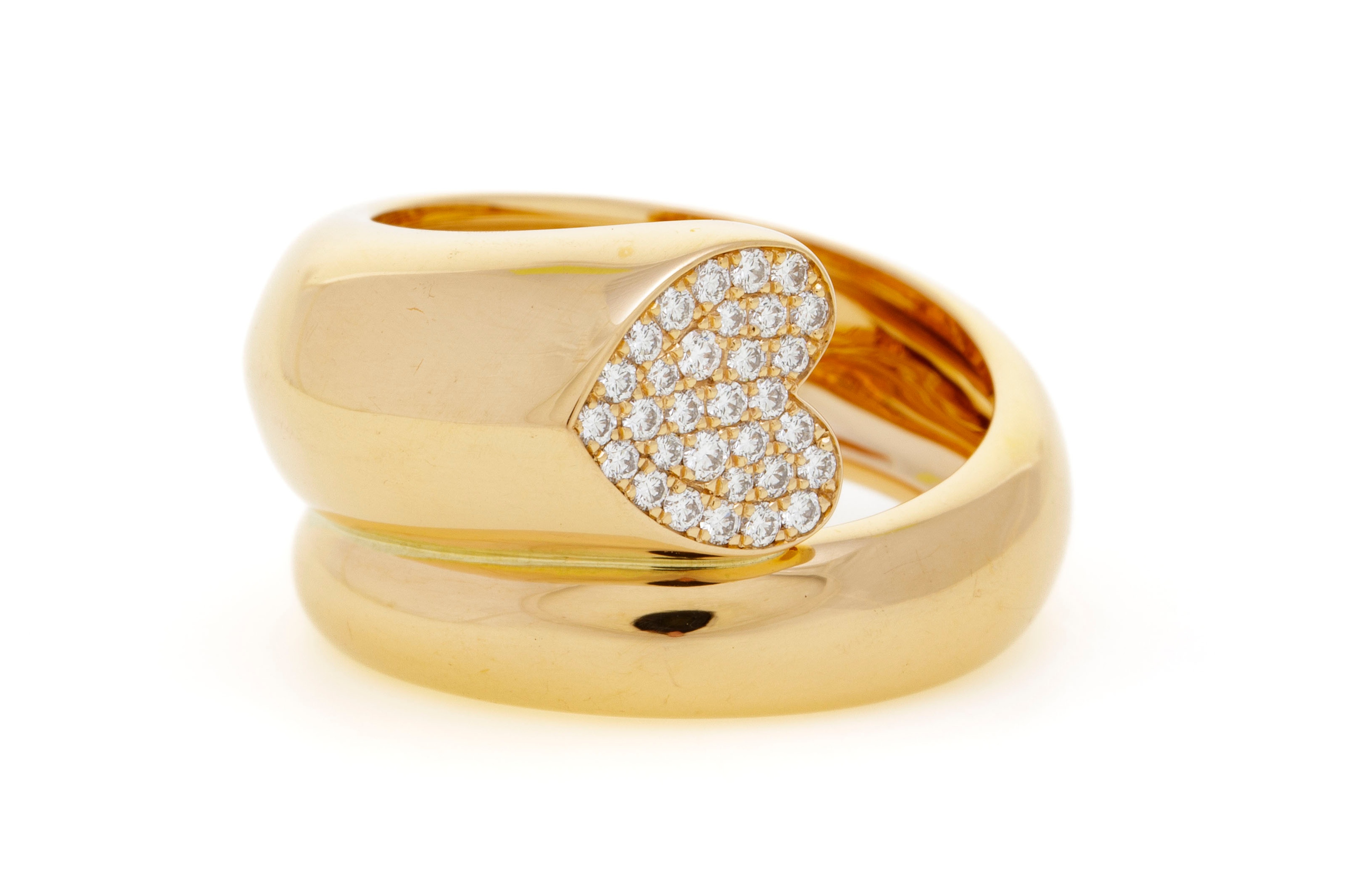 Chopard, bague cœur or rose 750, l'extrémité… | Piguet