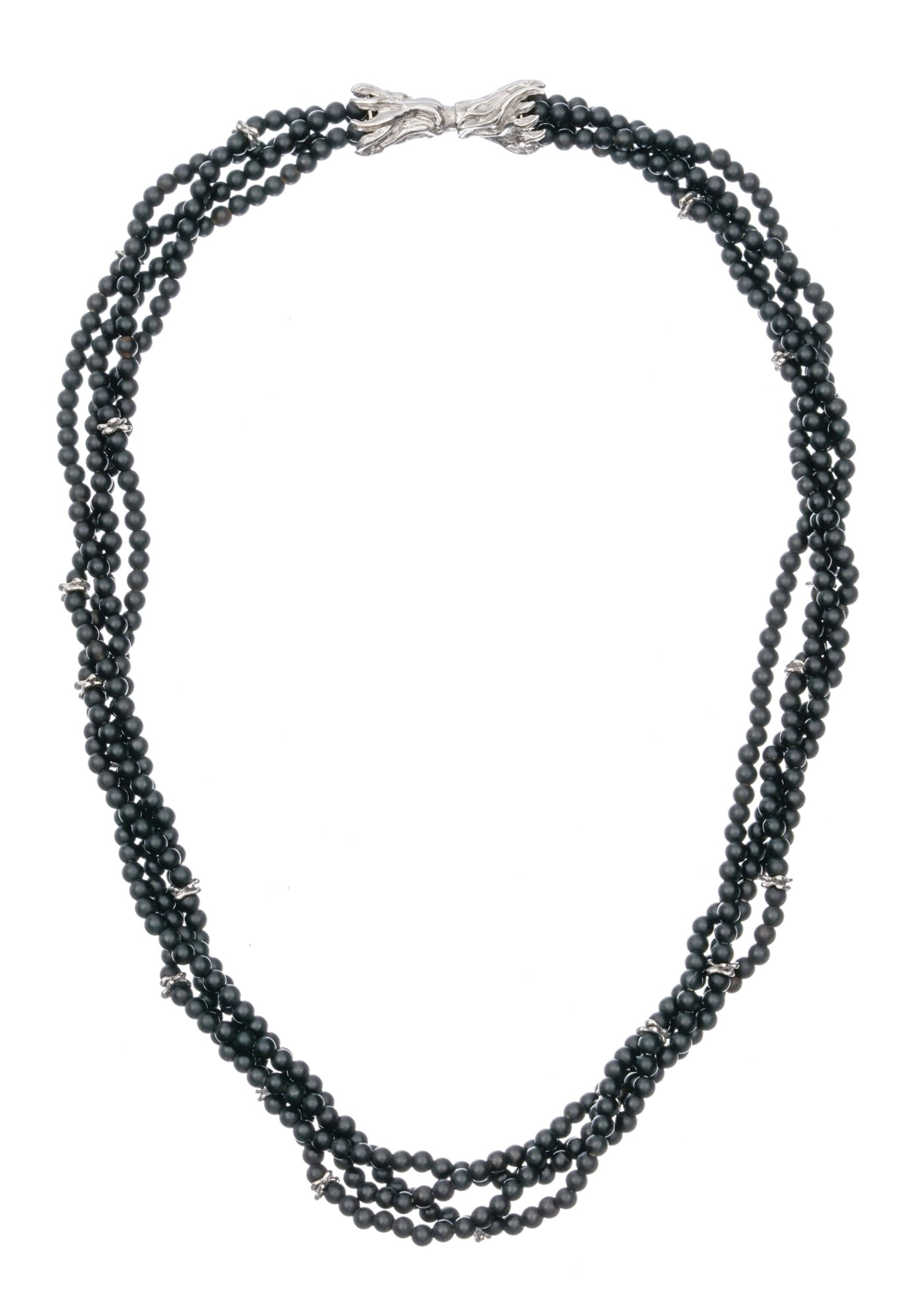 Gilbert Albert, collier 4 rangs de billes en onyx… | Piguet