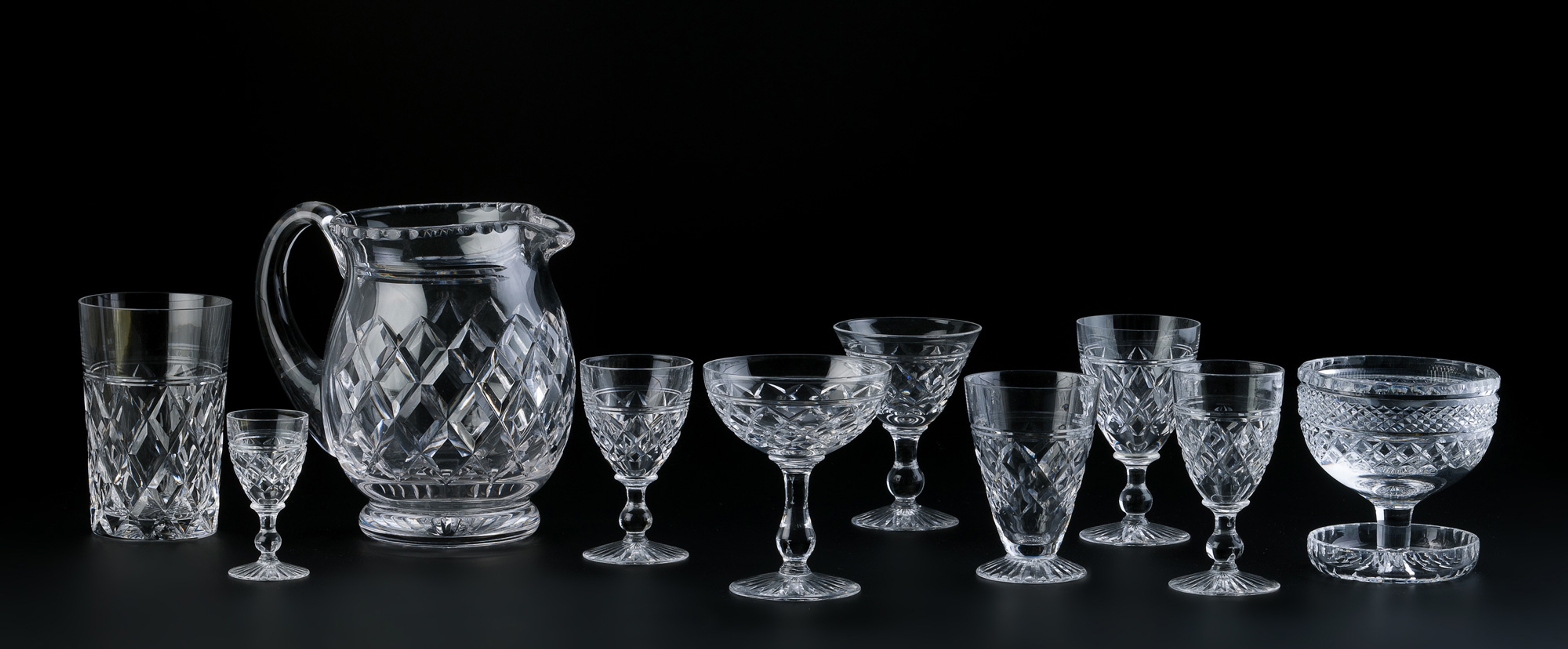 Service de verres pour 8 personnes en cristal… | Piguet