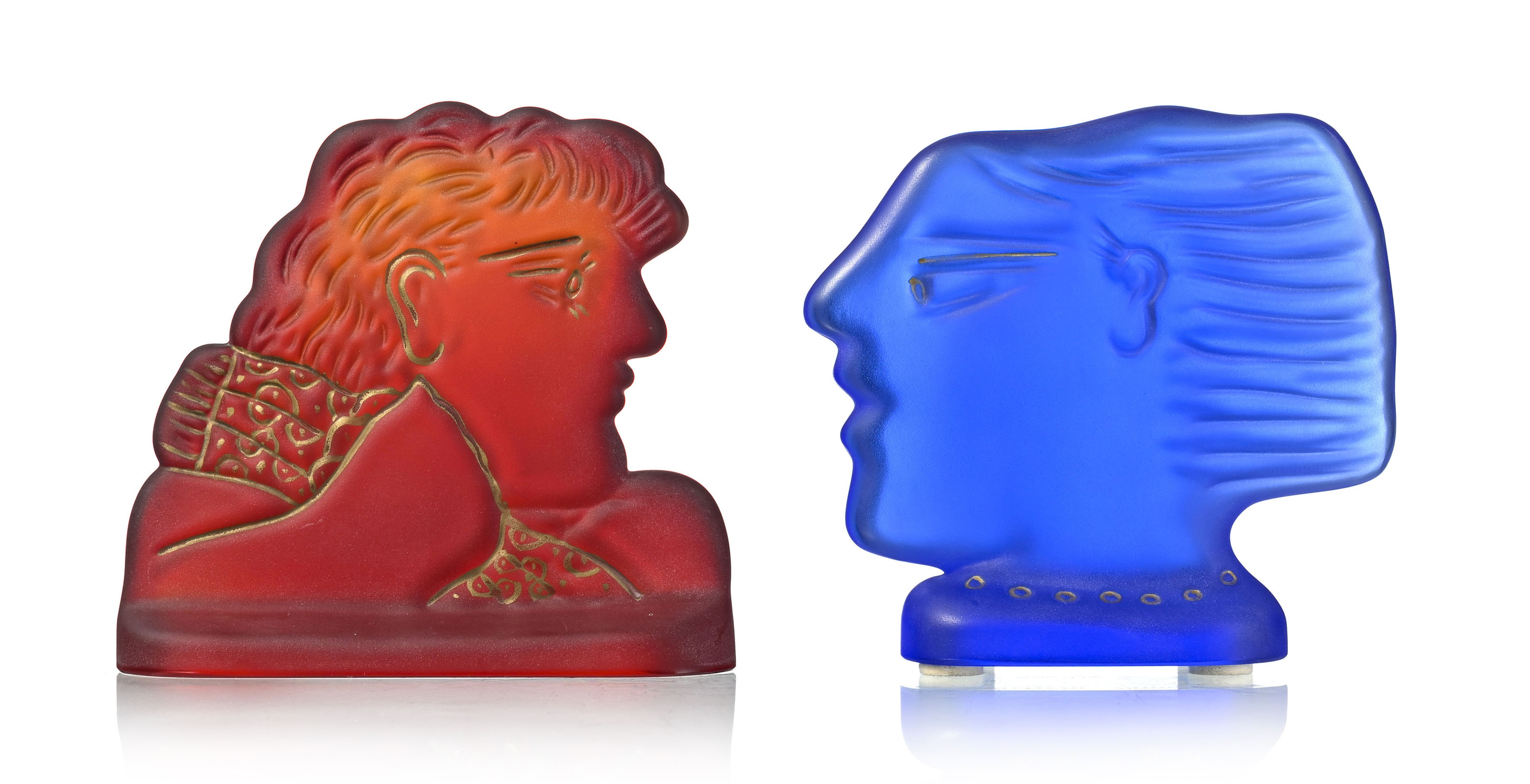 Ensemble de 2 profils Kallisti et Idilios en verre… | Piguet