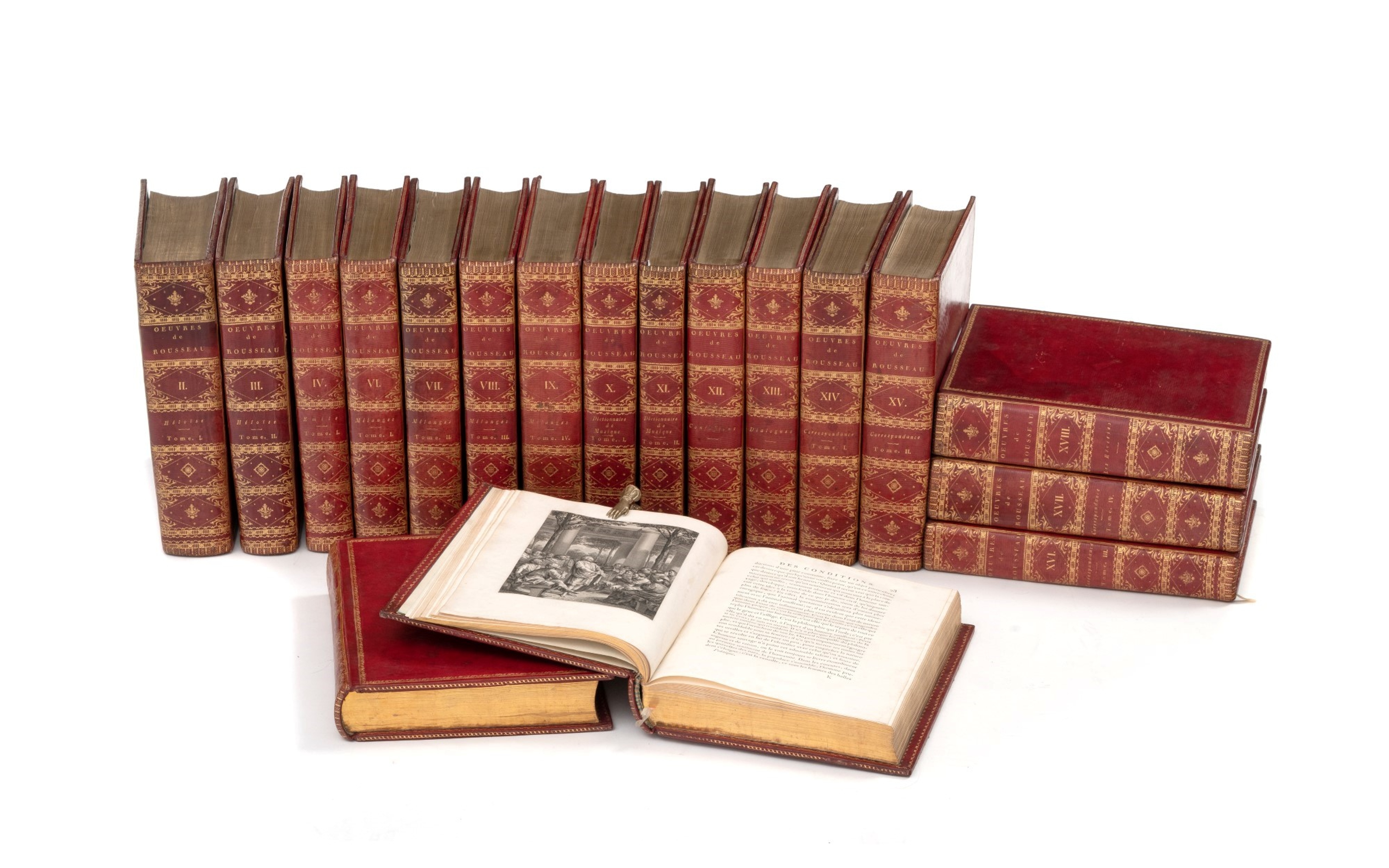 ROUSSEAU (Jean-Jacques). Œuvres. Edition ornée de… | Piguet