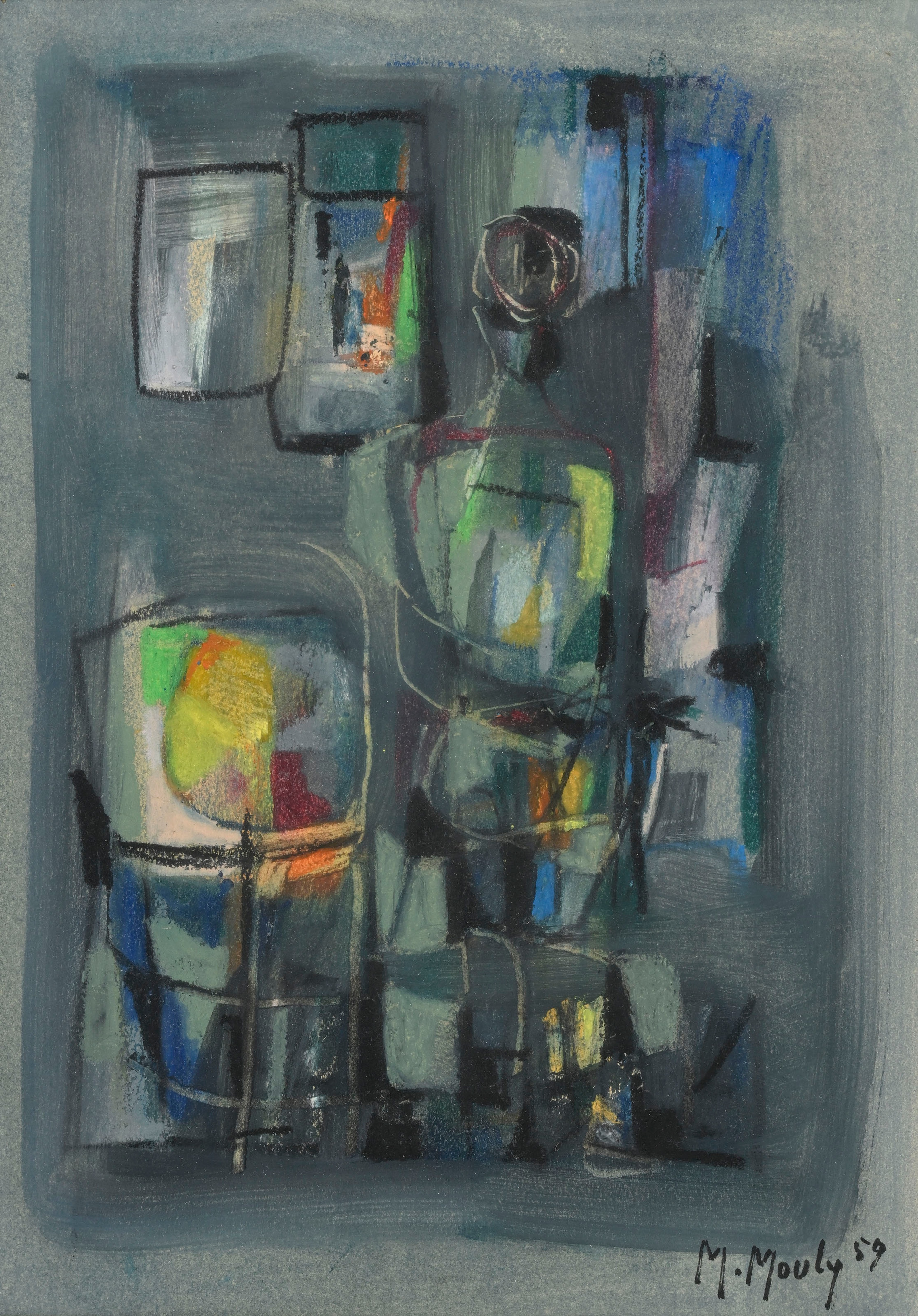 Marcel Mouly (1918-2008) , Composition , 1959,… | Piguet