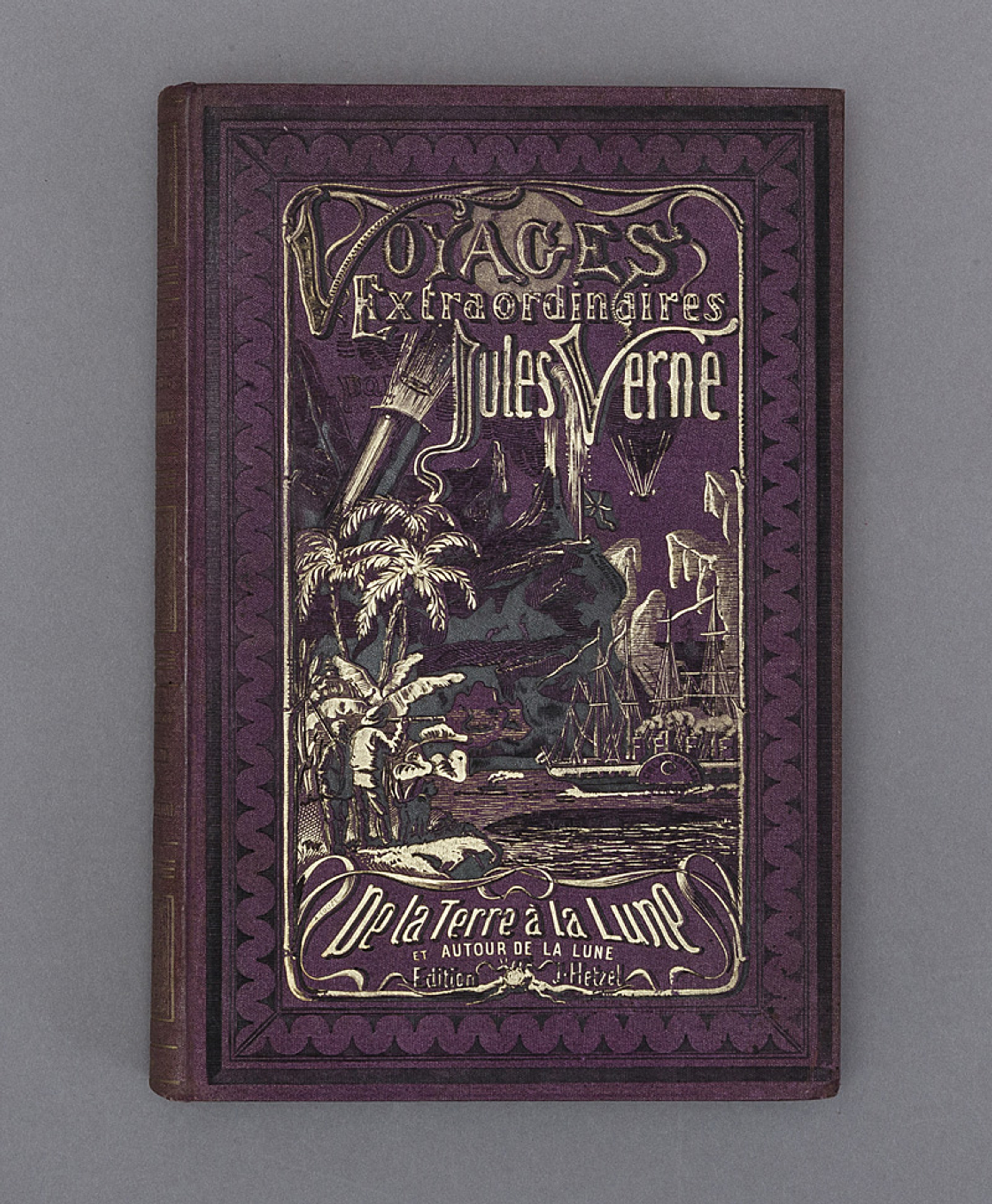 VERNE (Jules). DE LA TERRE À LA LUNE, 1872. Un… | Piguet