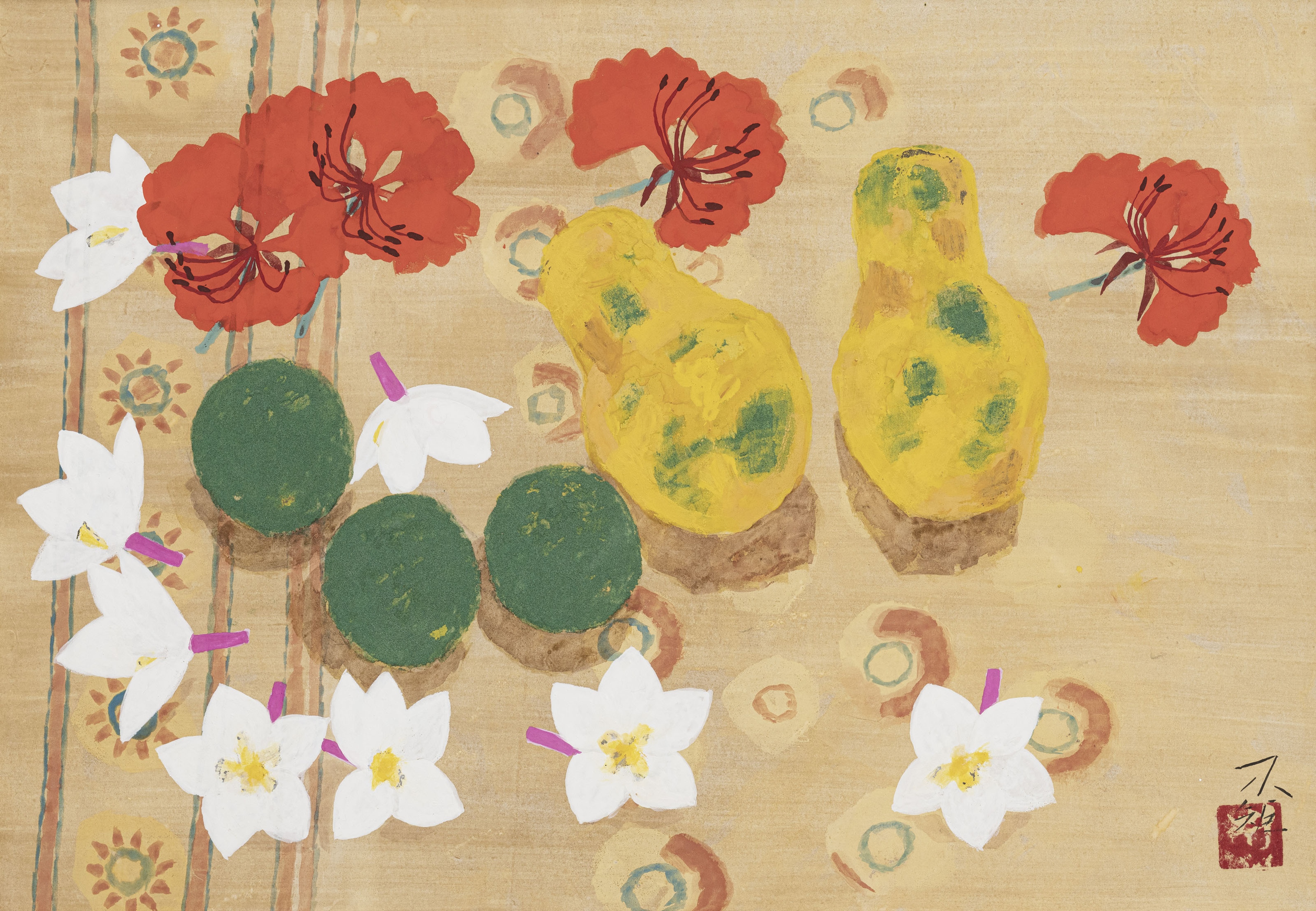 Fuku Akino (1908-2001) , Nature morte aux fruits… | Piguet