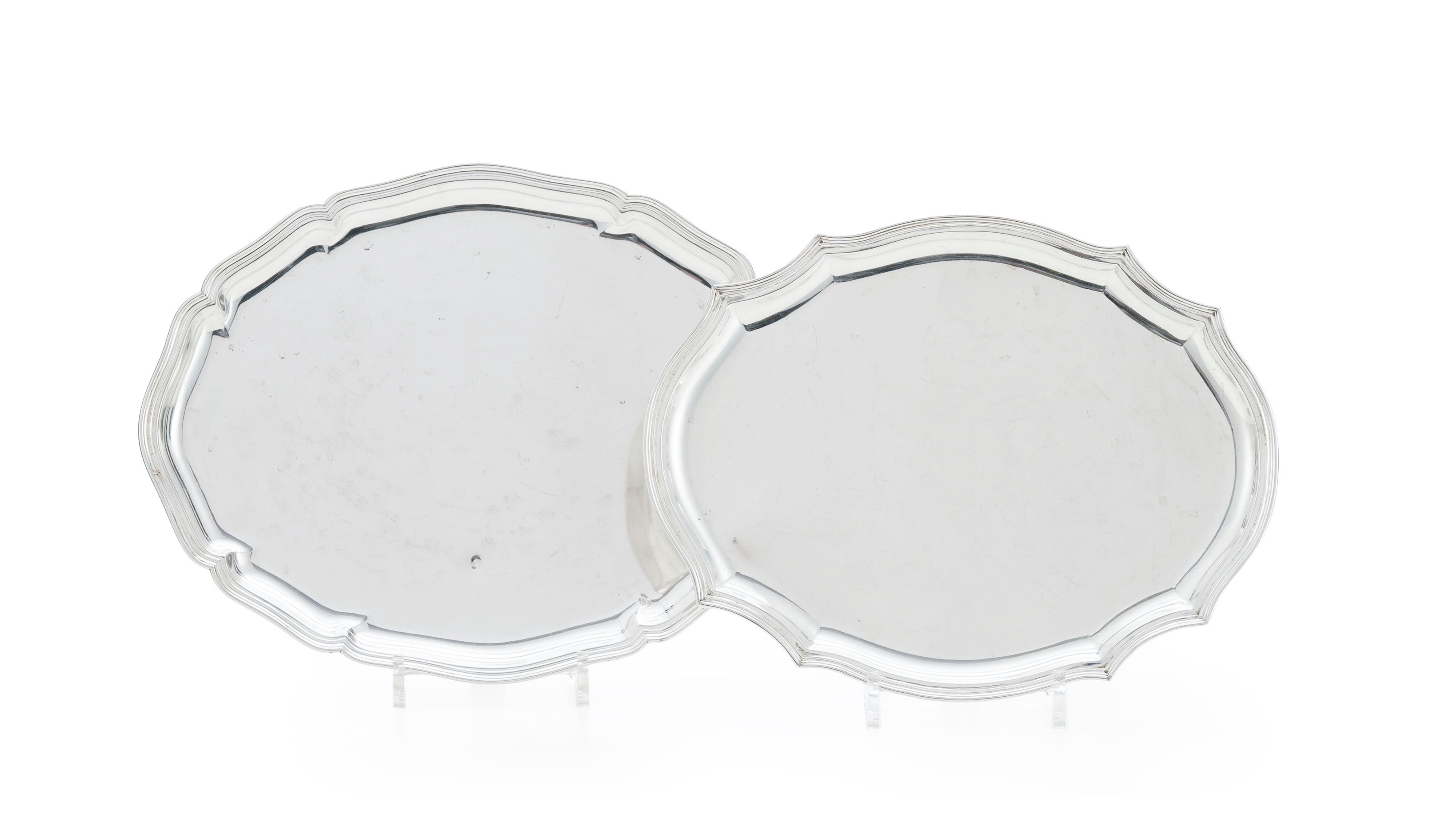 Ensemble de 2 plats de service en argent 800,… | Piguet