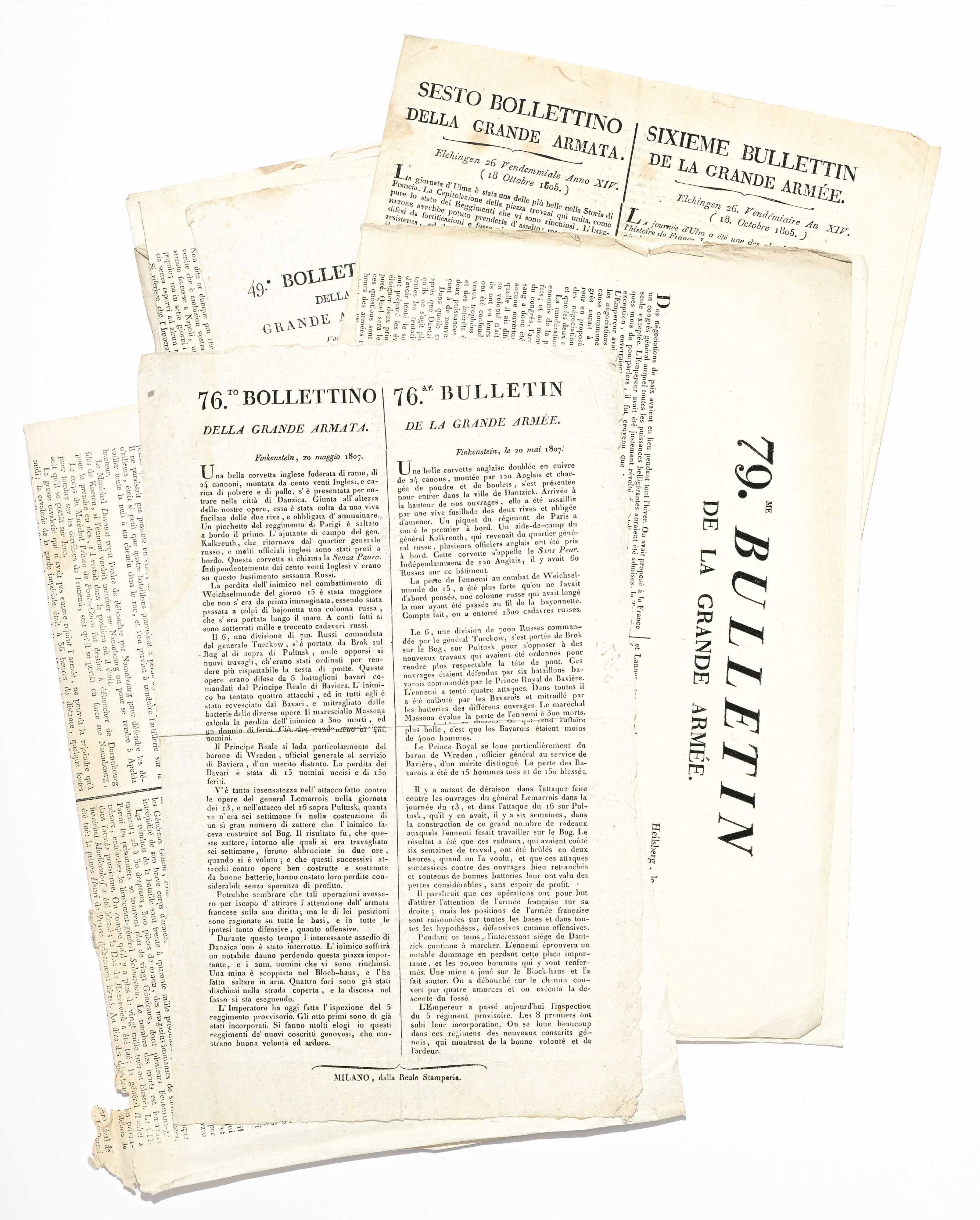 [BULLETINS DE LA GRANDE ARMEE]. Réunion de 8… | Piguet
