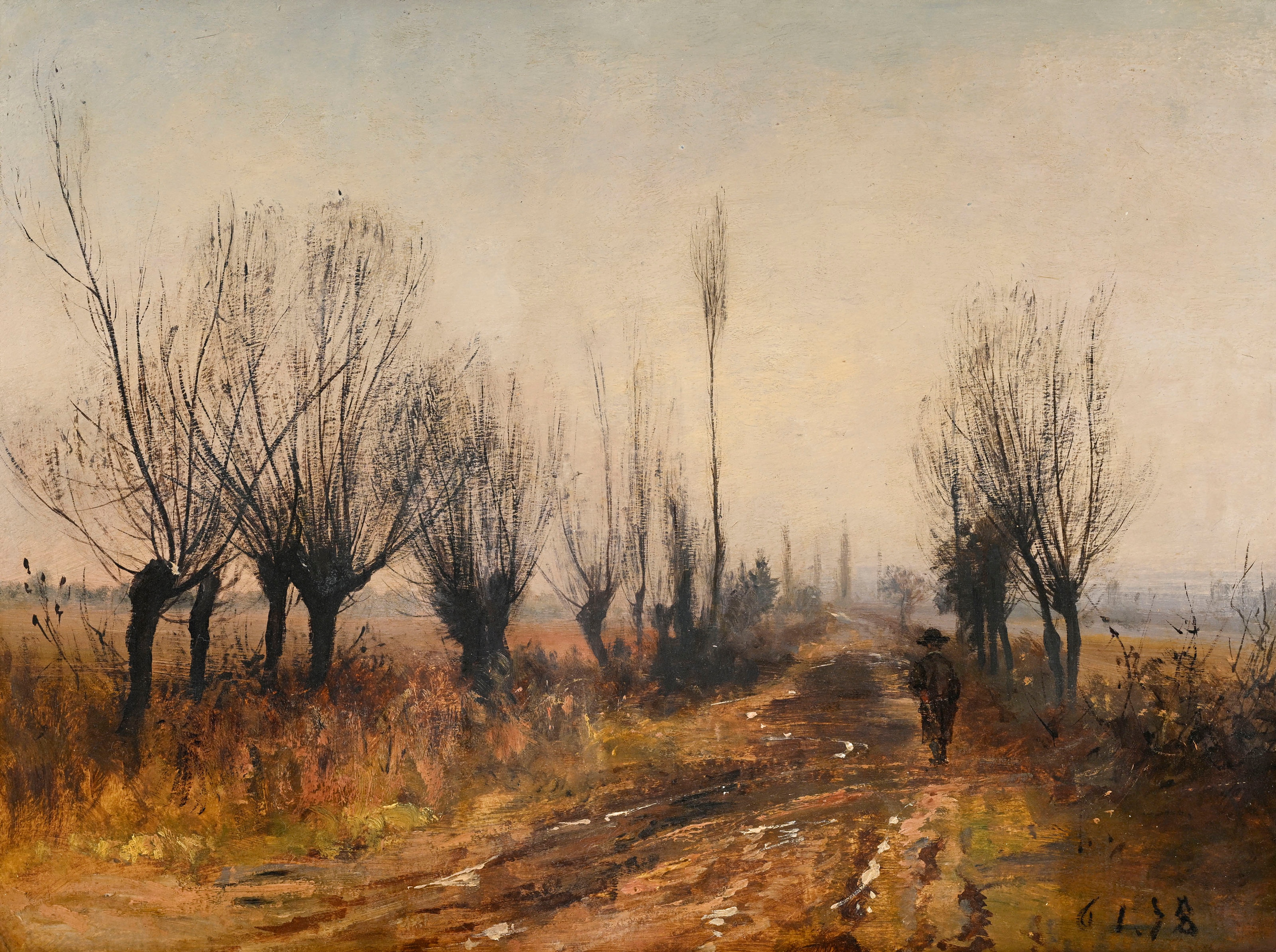 Gabriel Loppé (1825-1913) , Paysage animé , 1878,… | Piguet