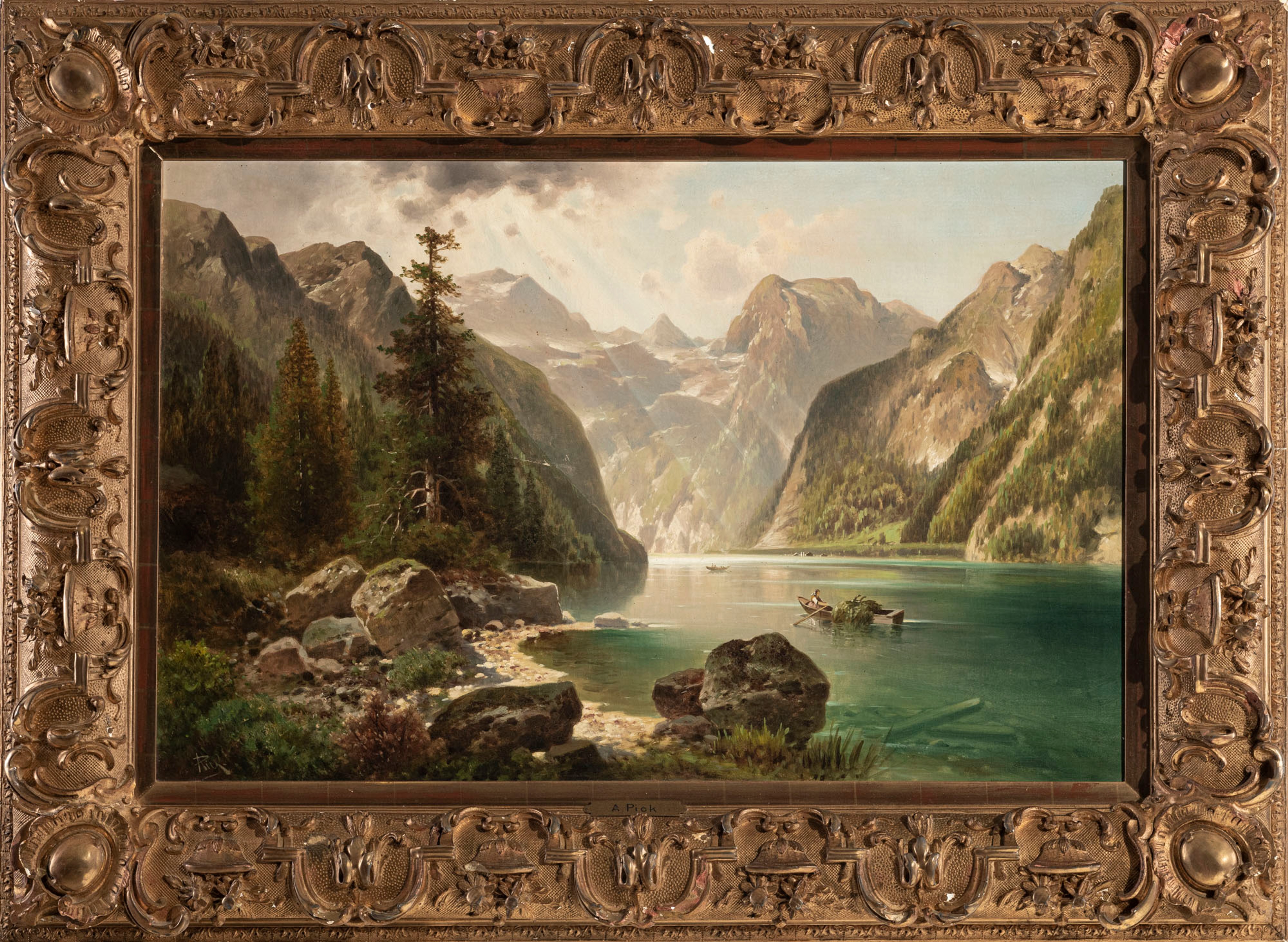 Anton Pick (1840-c.1905) , Vue d'un lac de… | Piguet