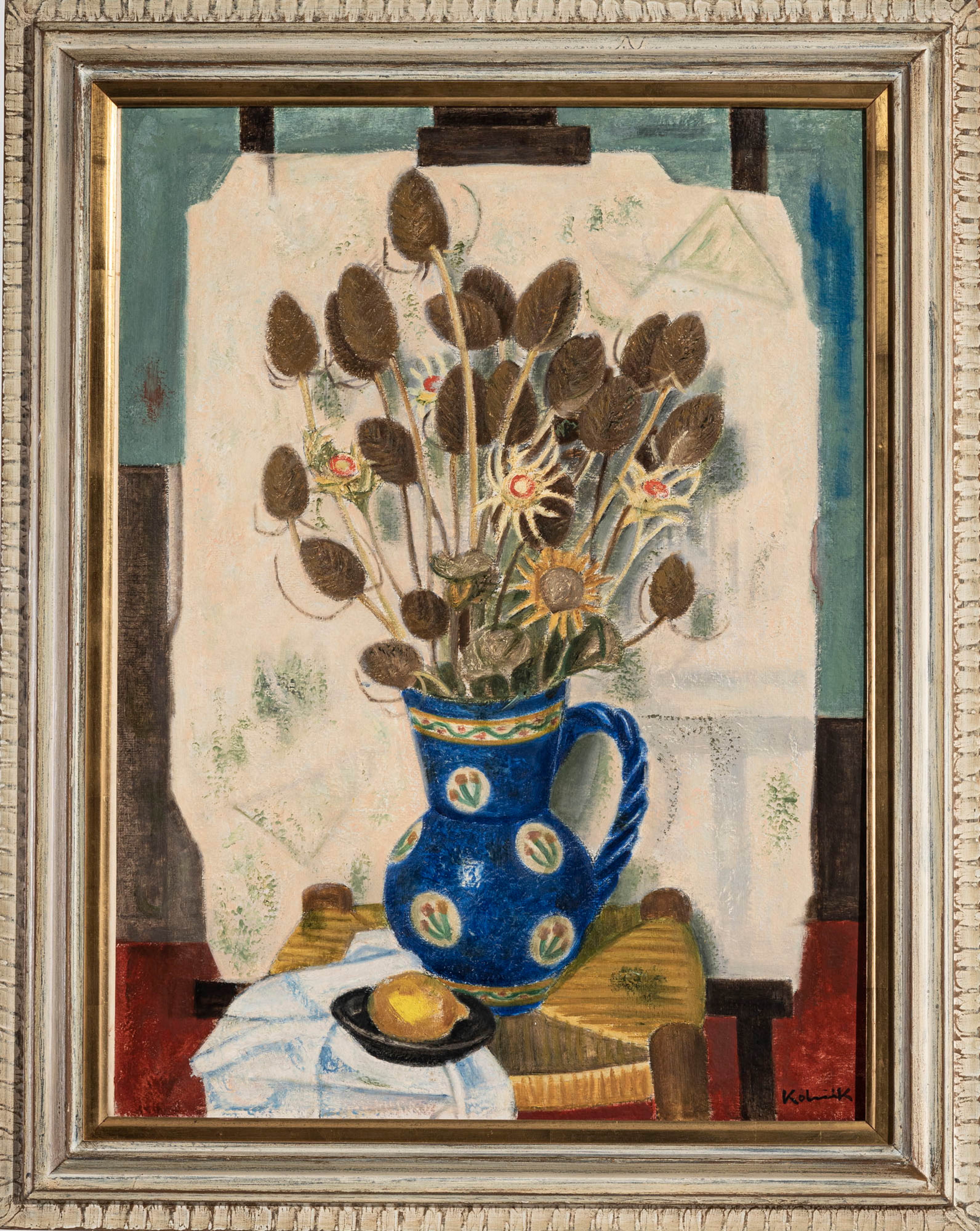 Arthur Kolnik (1890-1972) , Vase de fleurs , huile… | Piguet