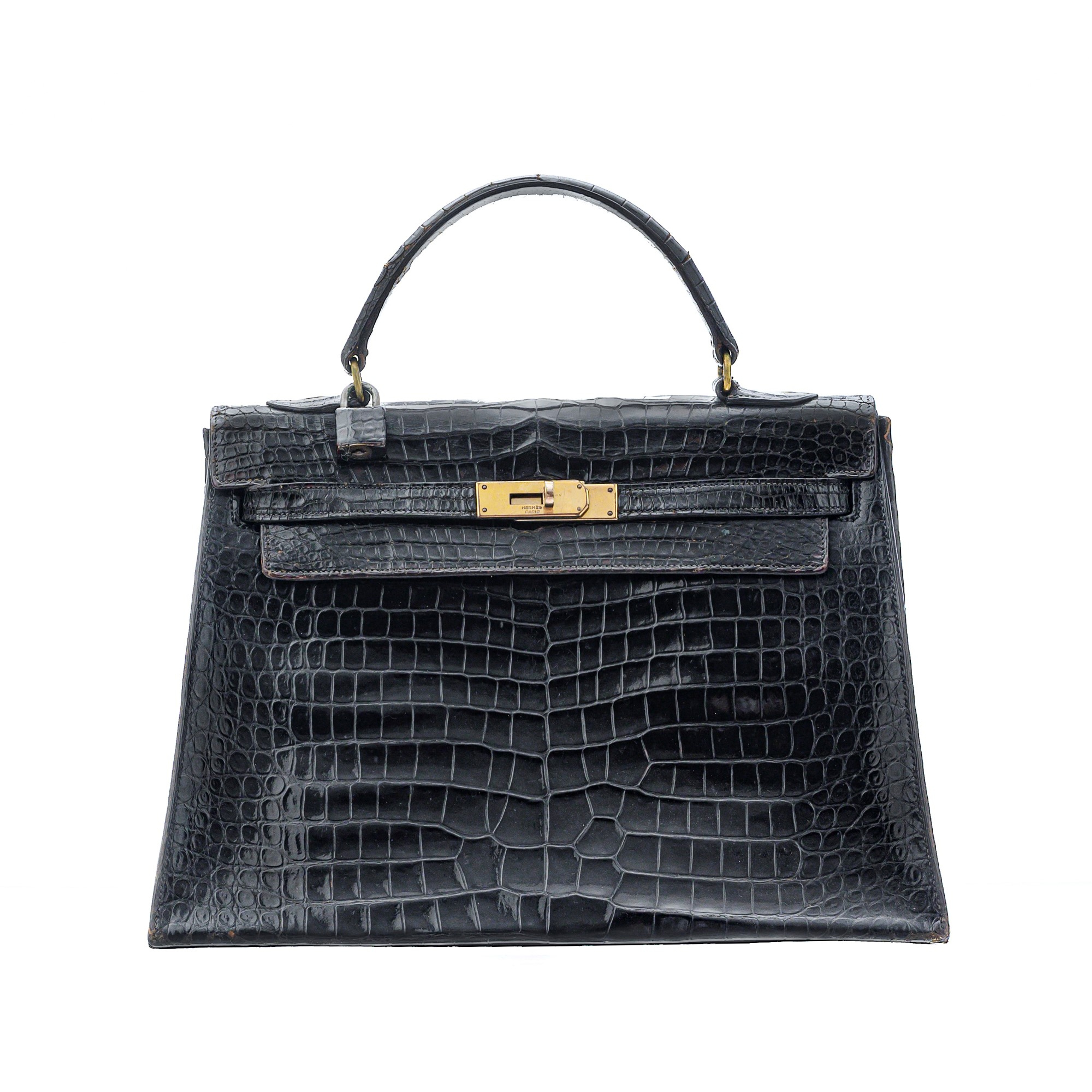 Hermès, sac Kelly 32 en crocodile porosus teinté… | Piguet