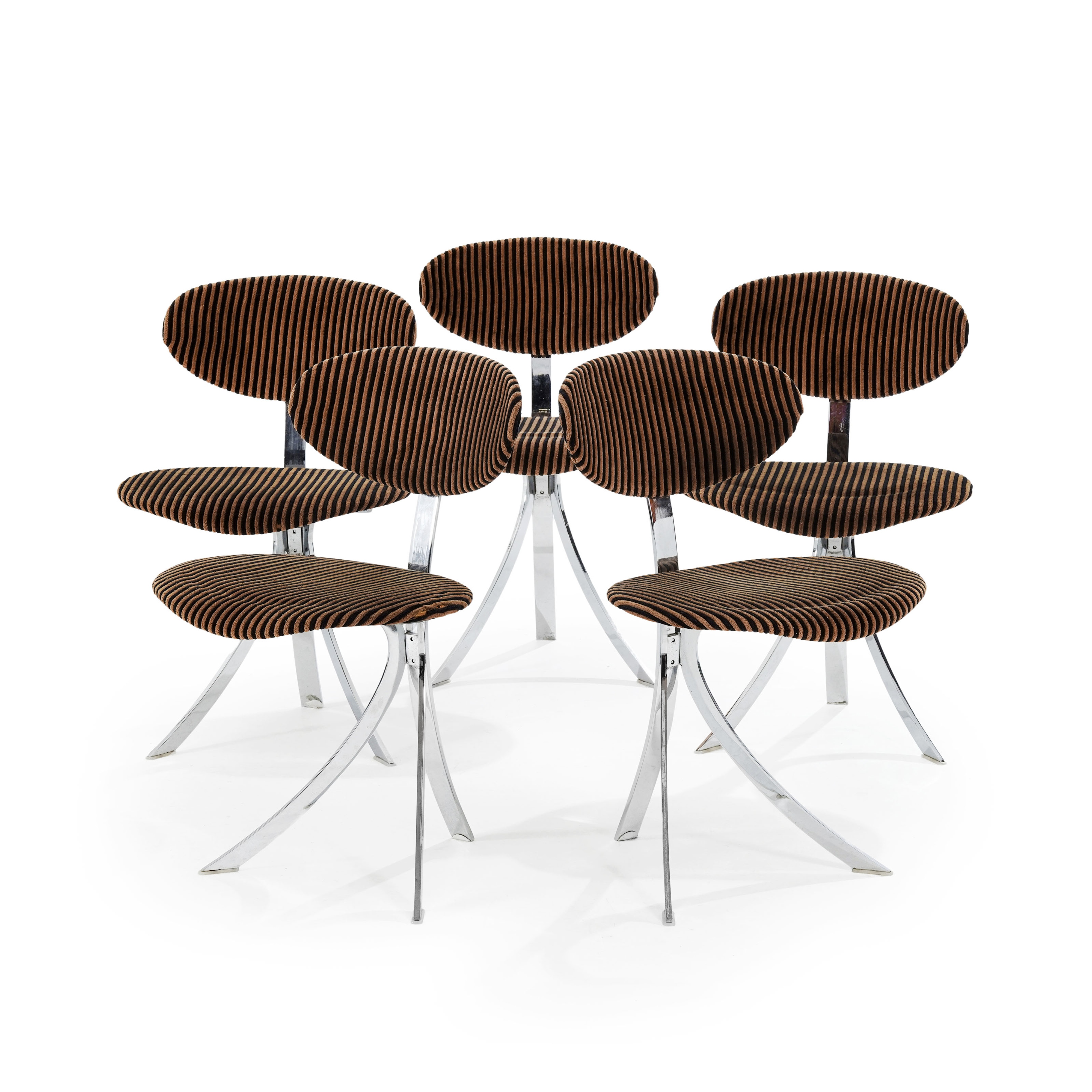 Suite de 5 chaises, XXIe s., garniture en velours… | Piguet