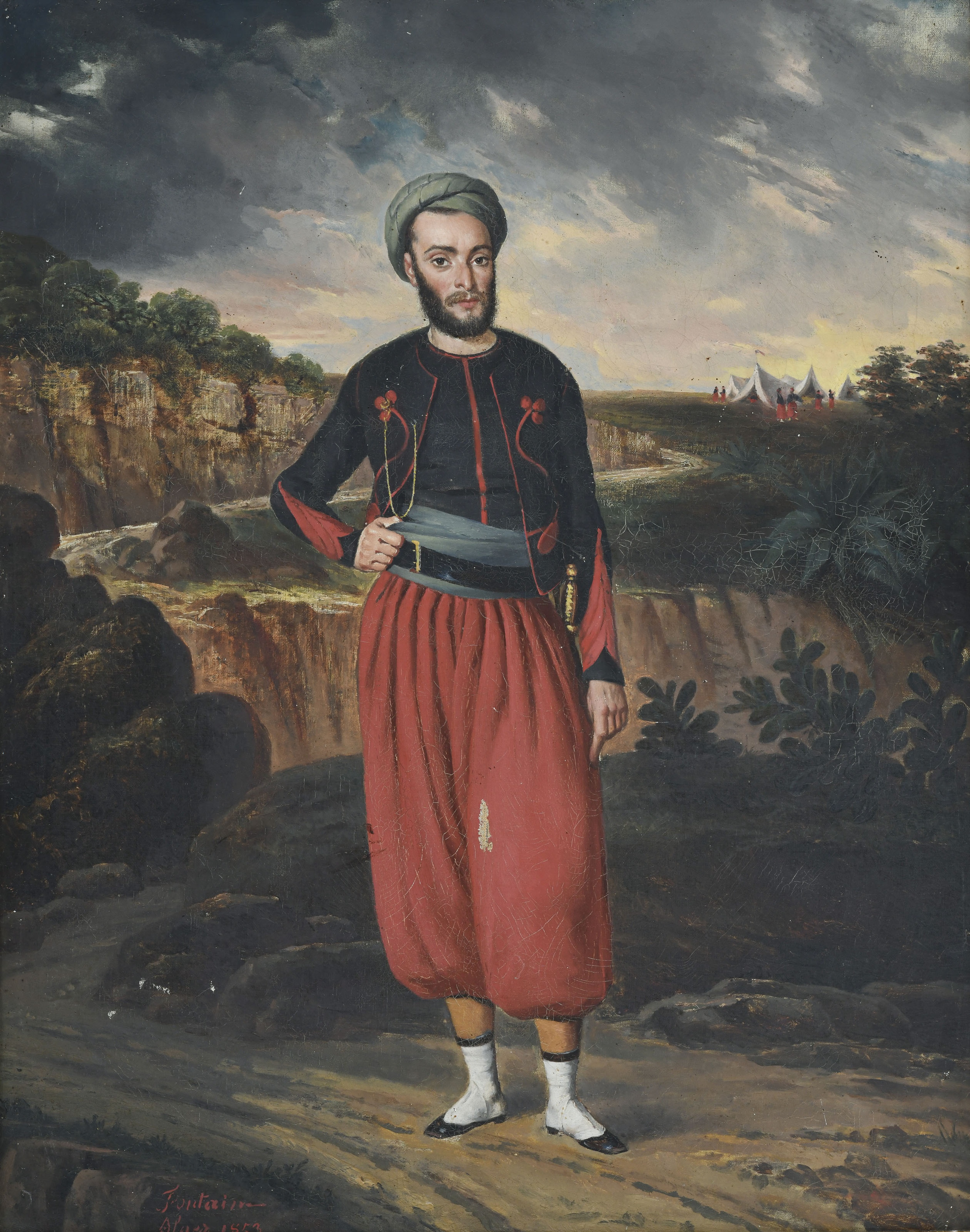 Fontain (XIX) , Zouave, 1853, huile sur toile,… | Piguet