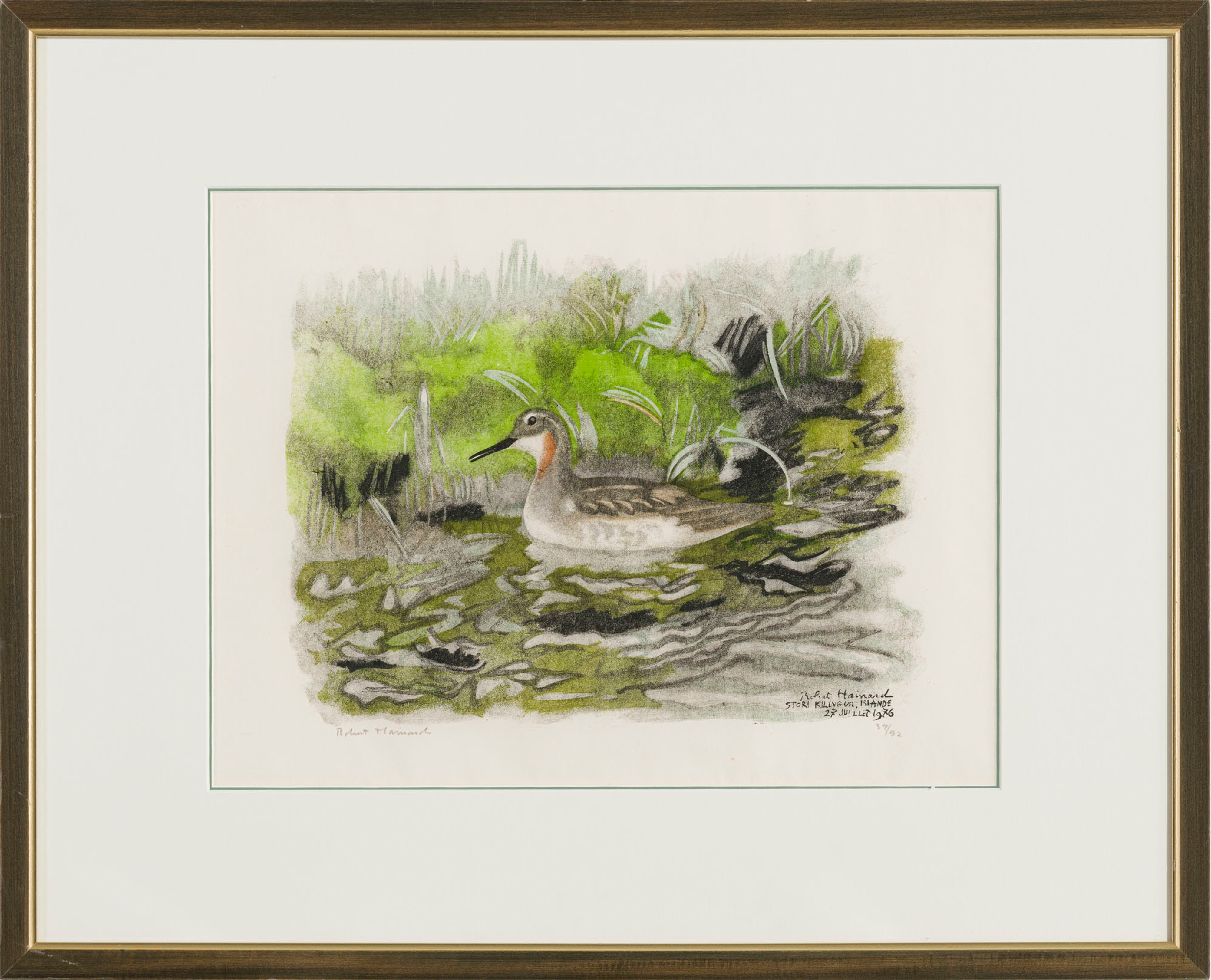 Robert Hainard (1906-1999) ,Phalarope de Wilson ,… | Piguet