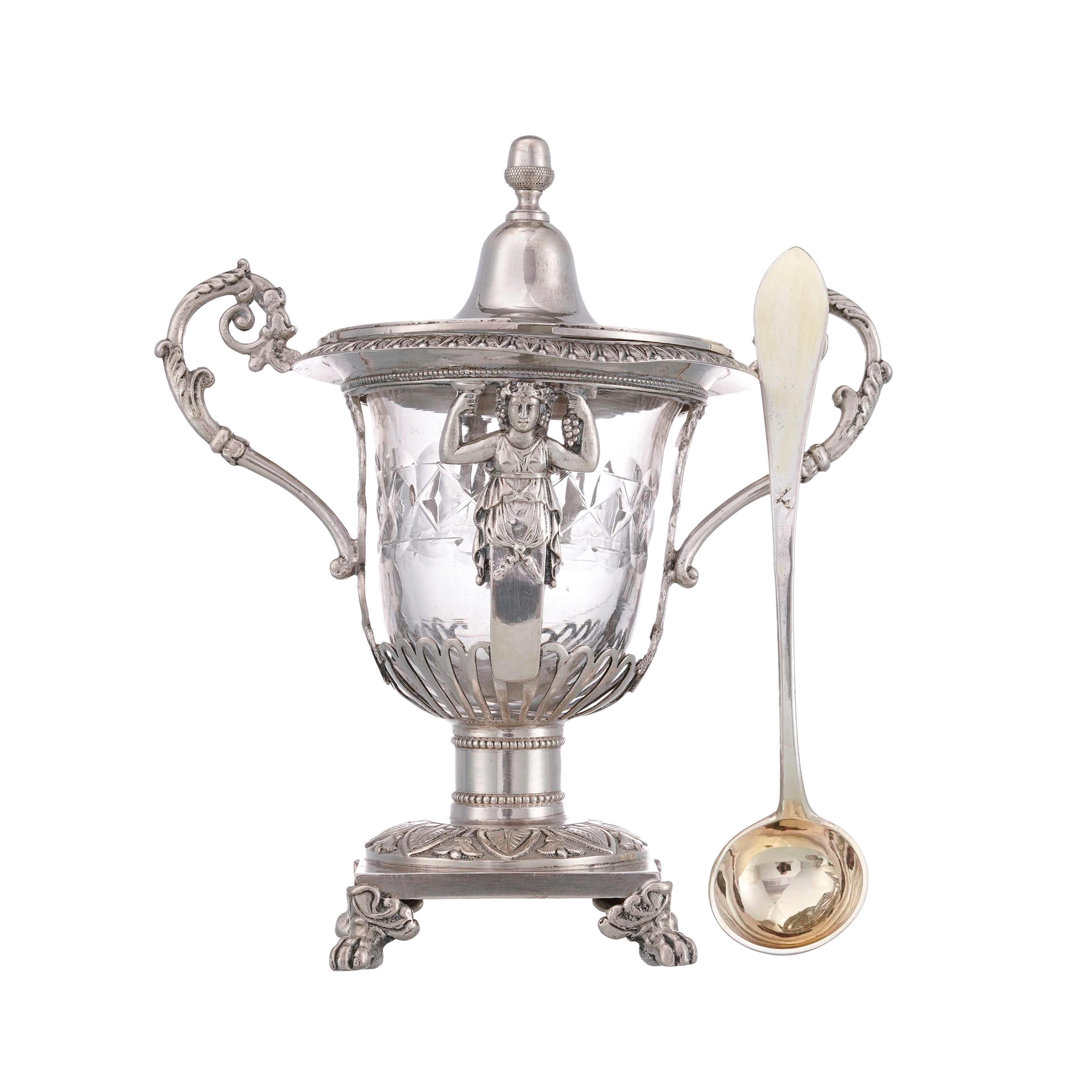 Moutardier en argent et cristal, Vieillard 1er… | Piguet