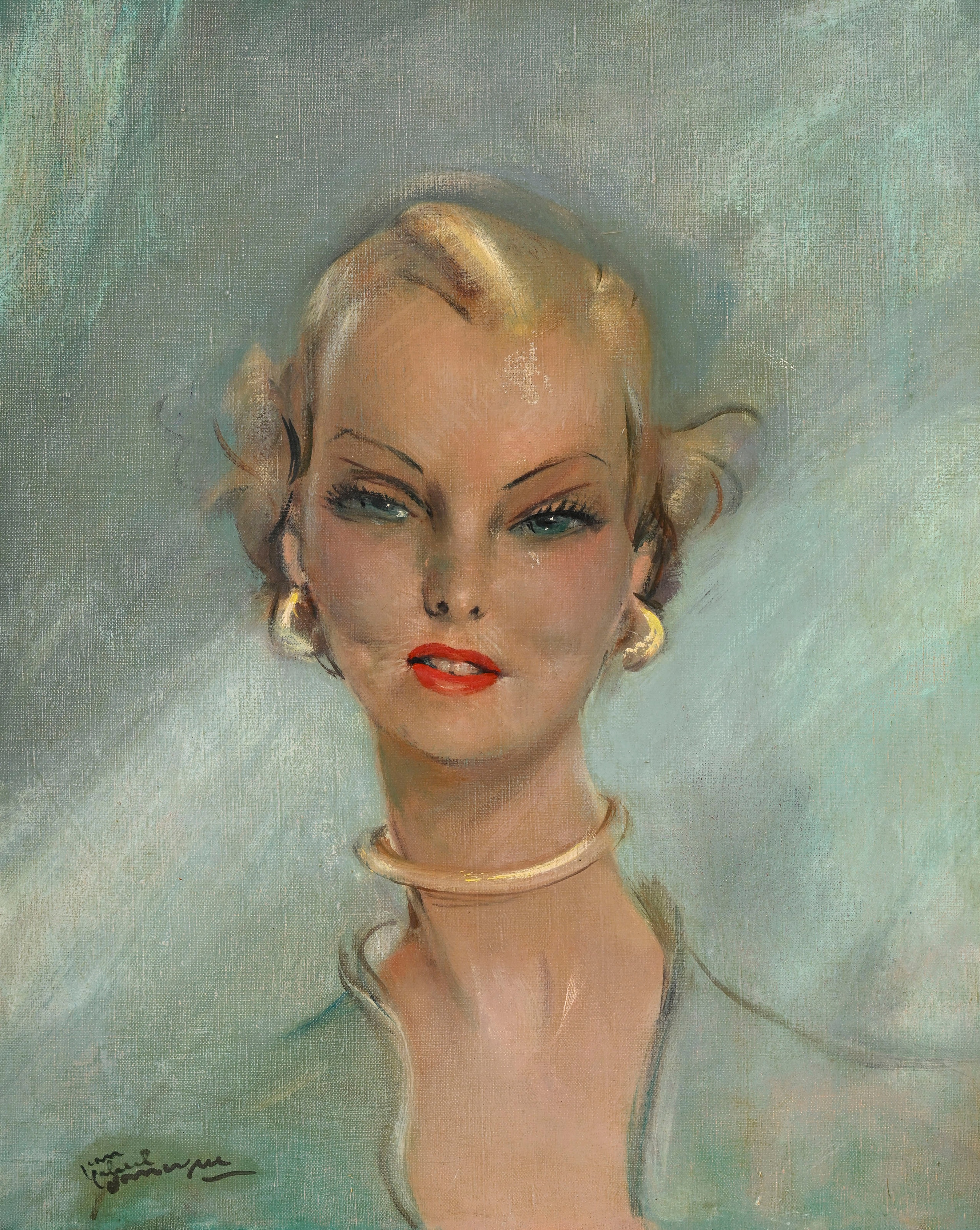 Jean Gabriel Domergue (1889-1962) , " Portrait de… | Piguet