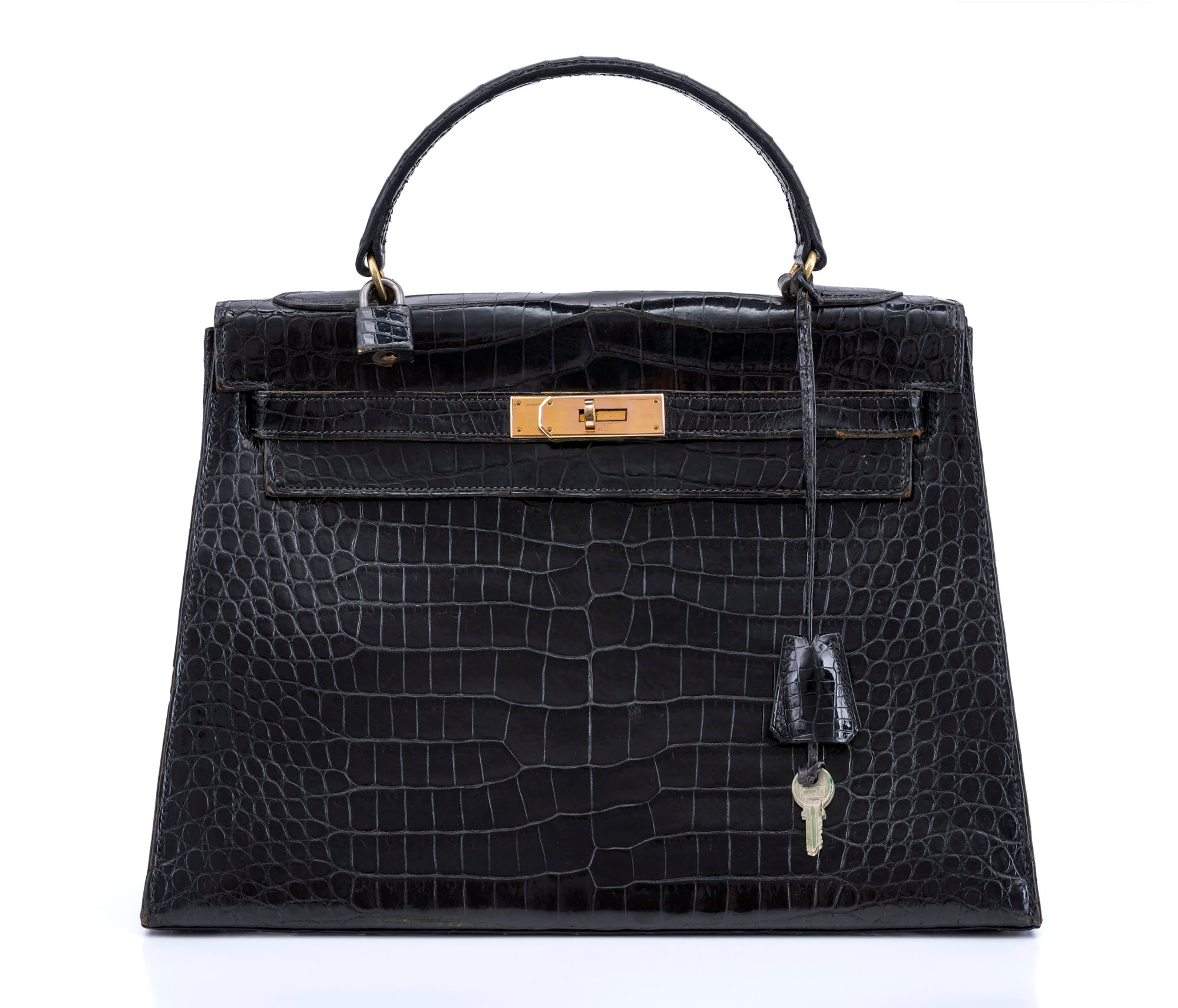 Hermès, sac Kelly 32 en crocodile noir , début… | Piguet