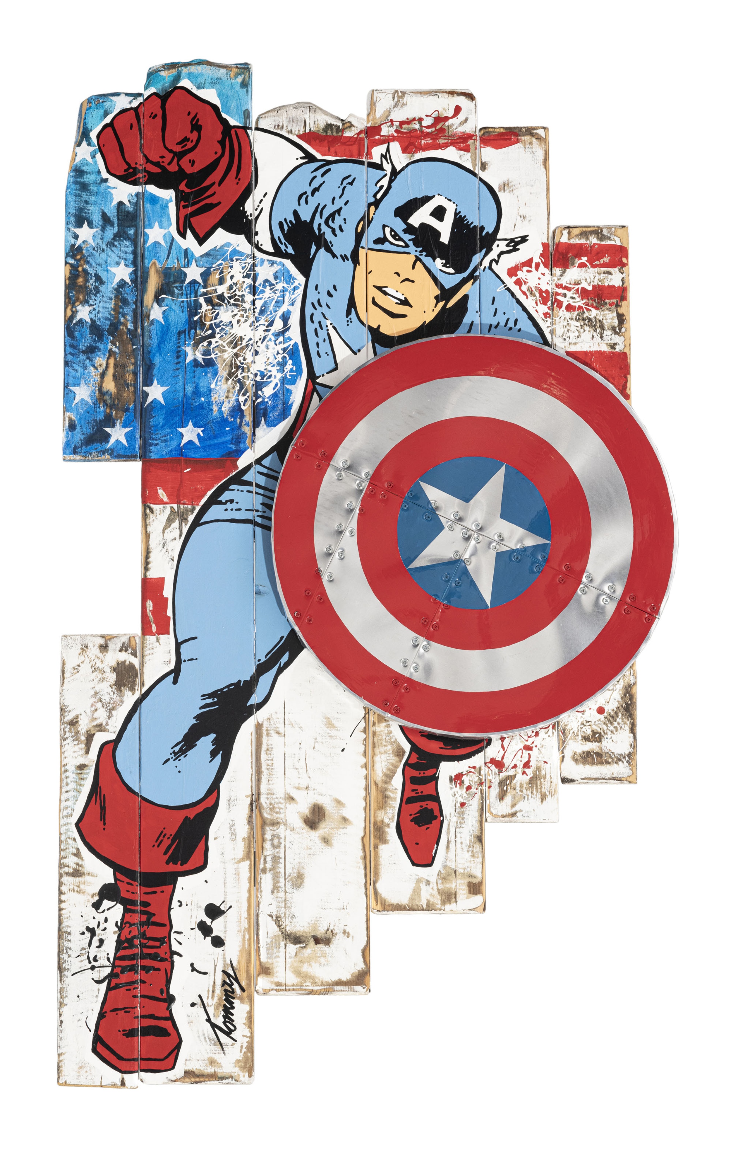 Tommy (1965) , "Captain America" , technique mixte… | Piguet