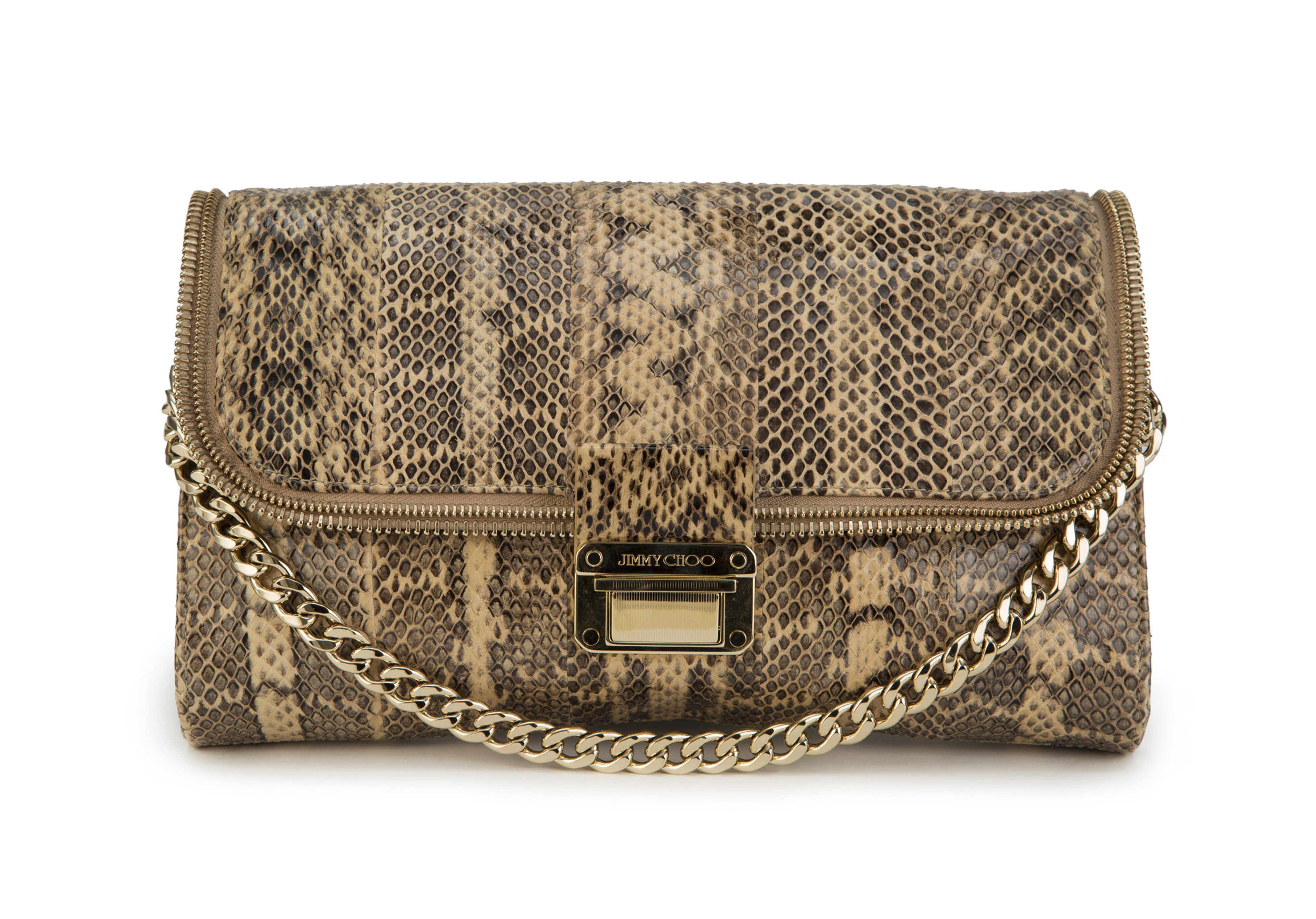 Jimmy Choo, sac à rabat en python , bandoulière à… | Piguet