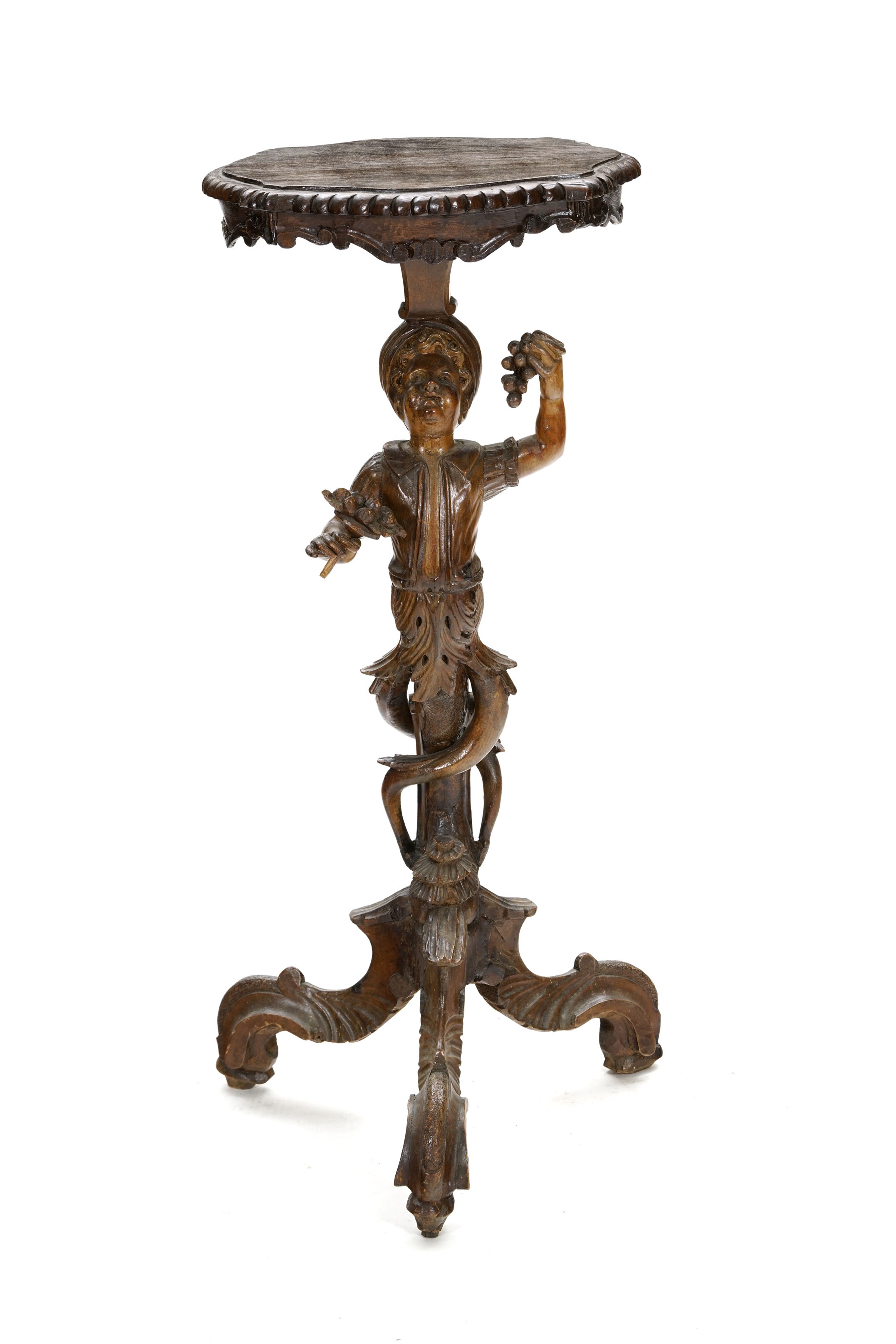 Petite sellette, Venise, XIXe s., en bois naturel… | Piguet